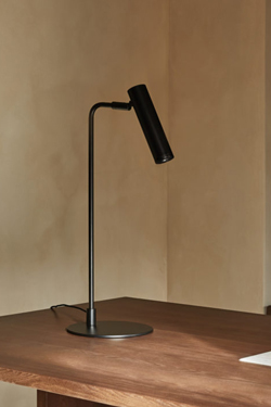 Swivel desk lamp in black and gold steel Maru -Aromas, contemporary ...