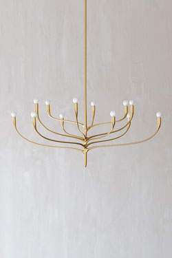 12-light gold leaf chandelier Labra -Hudson Valley - Lustre -Luxury and ...