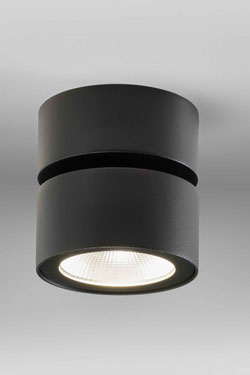 Small black spotlight with integrated LED light Block M - Visual ...